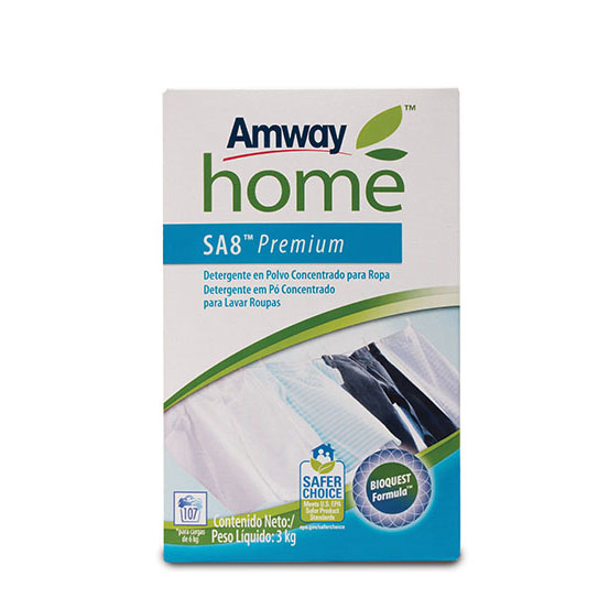 SA8 Premium Detergente en Polvo Concentrado 3kg - Amway Guatemala.